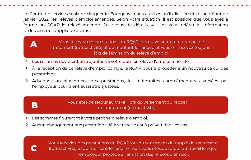 Communiqué interne – RQAP | SEOM