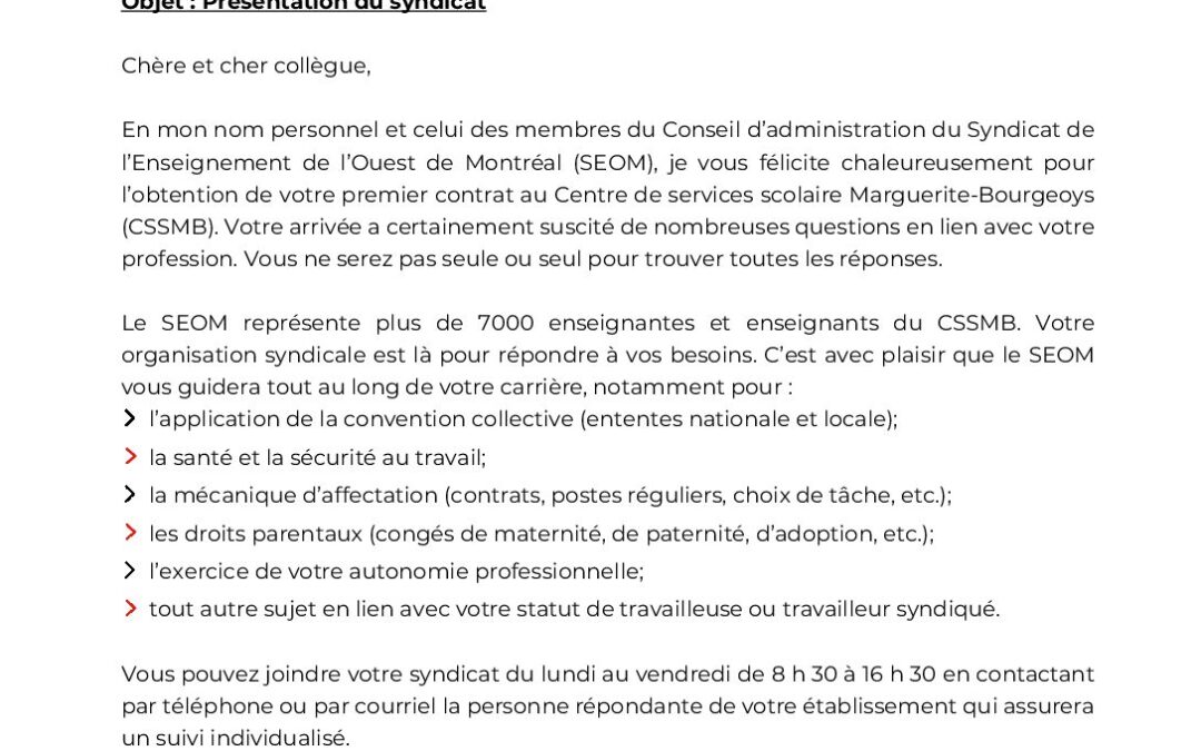 Web-Campagne Promotionnelle – Nouveaux profs – 2021-2022 | SEOM